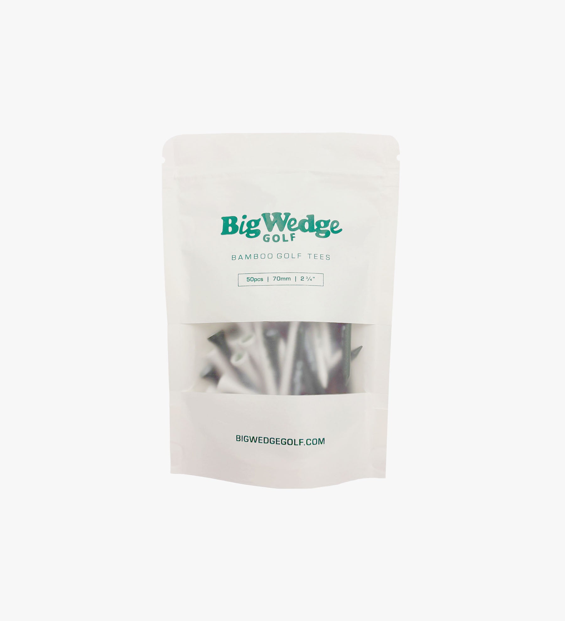 Big Wedge Golf Tees 50 Pack - Green/White
