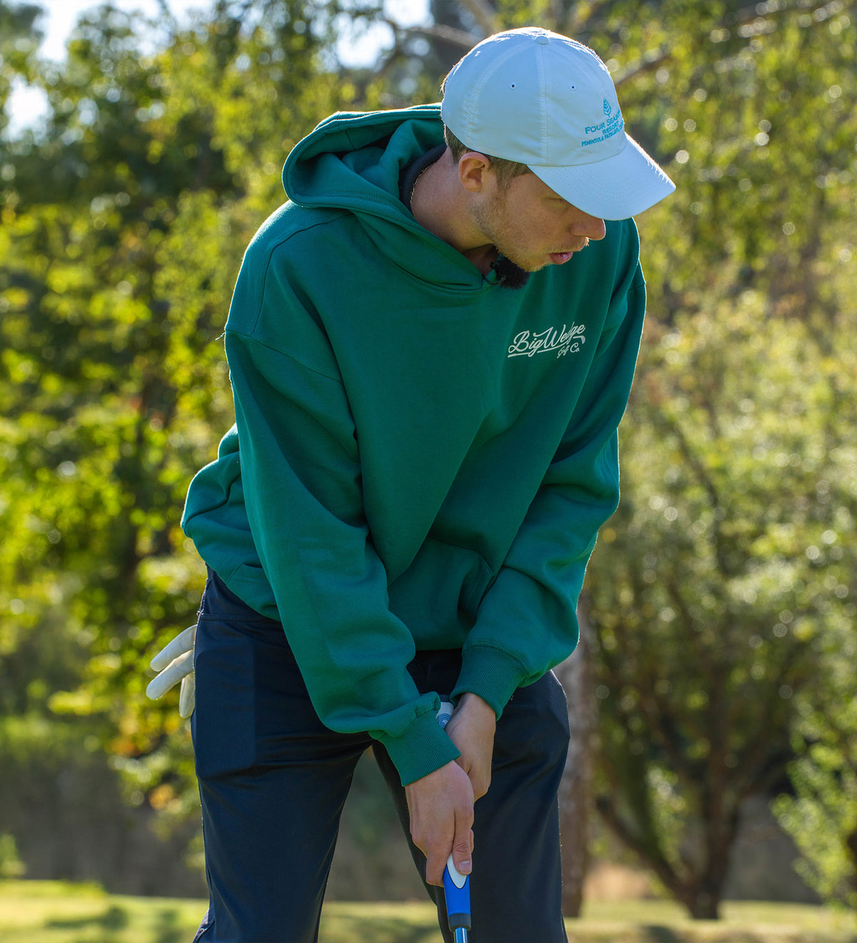 Big Wedge Golf Script Hoodie - Green