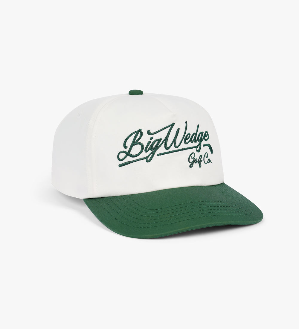 Big Wedge Golf Script Cap – White