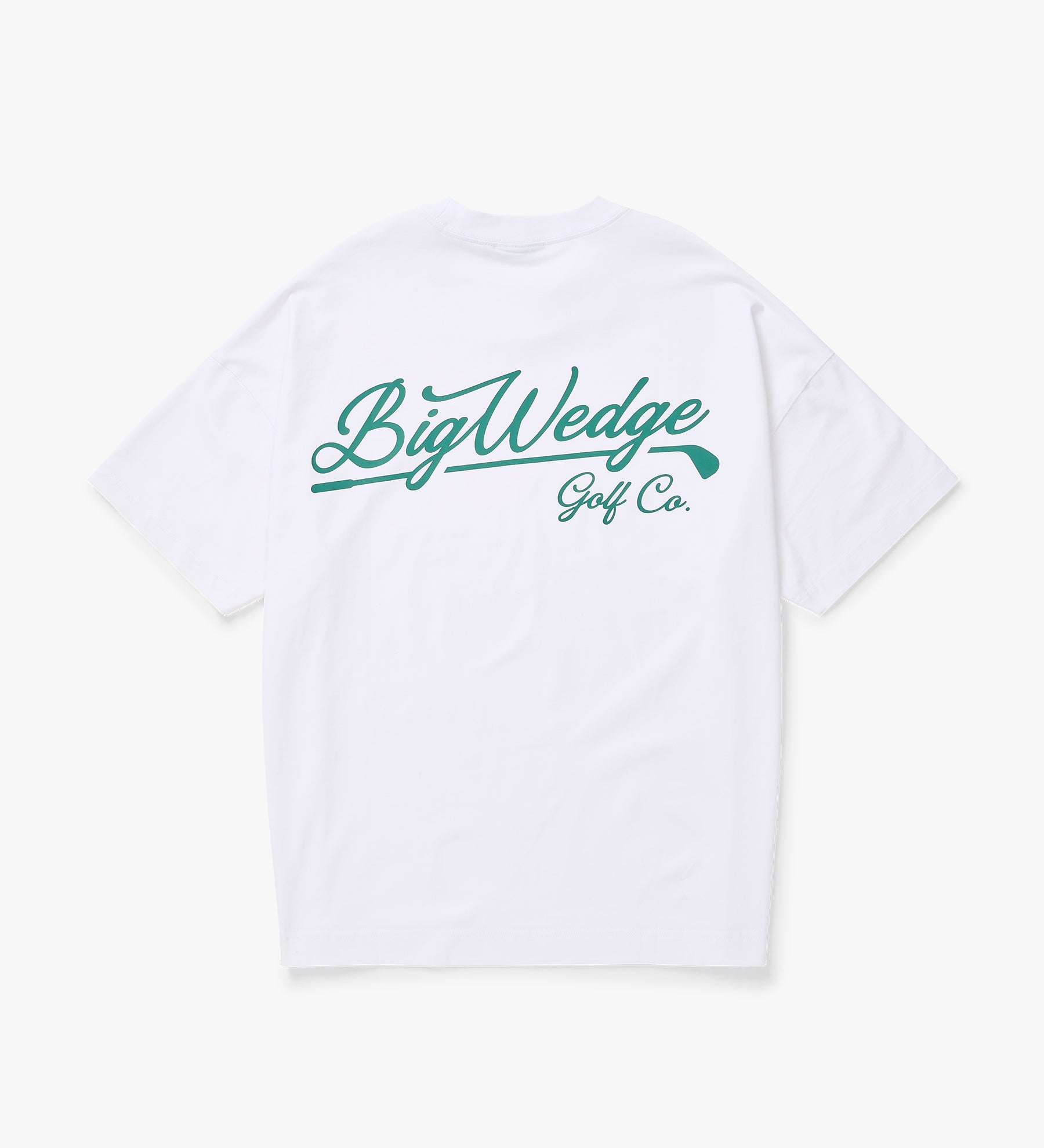 Big Wedge Golf Script T-Shirt - White